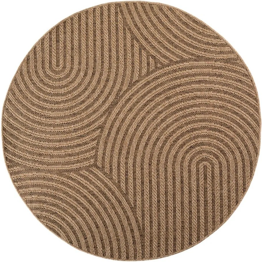 Kulatý vnitřní a venkovní koberec ø 200 cm Timber 1401 – Ayyildiz Carpets