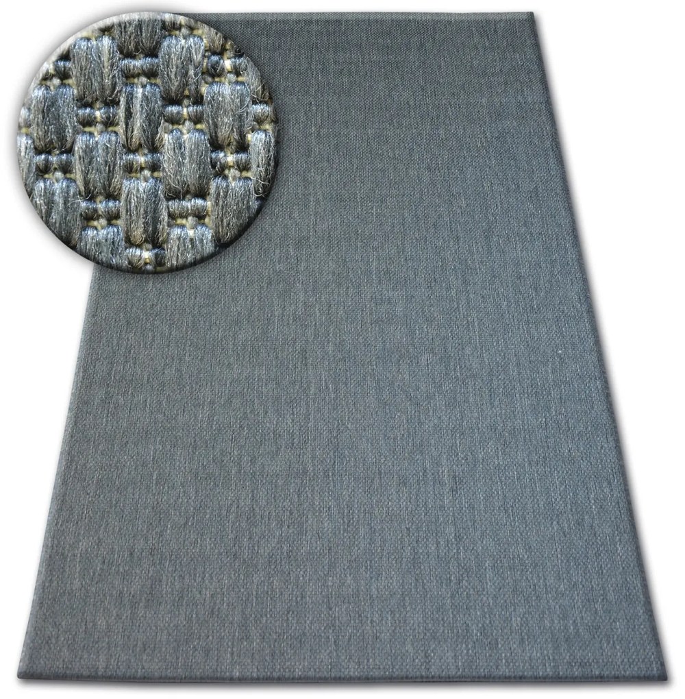 Kusový sisalový koberec Riddim tmavě šedý 80x150