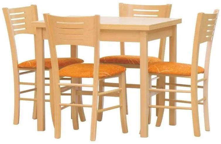 STIMA Jídelní set Bingo-Verona - stůl (d/š/v) 90 x 68 x 77 cm + rozklad 68 cm + 4 židle