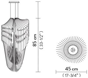 Slamp Závěsné svítidlo AVIA S Barva: Černá