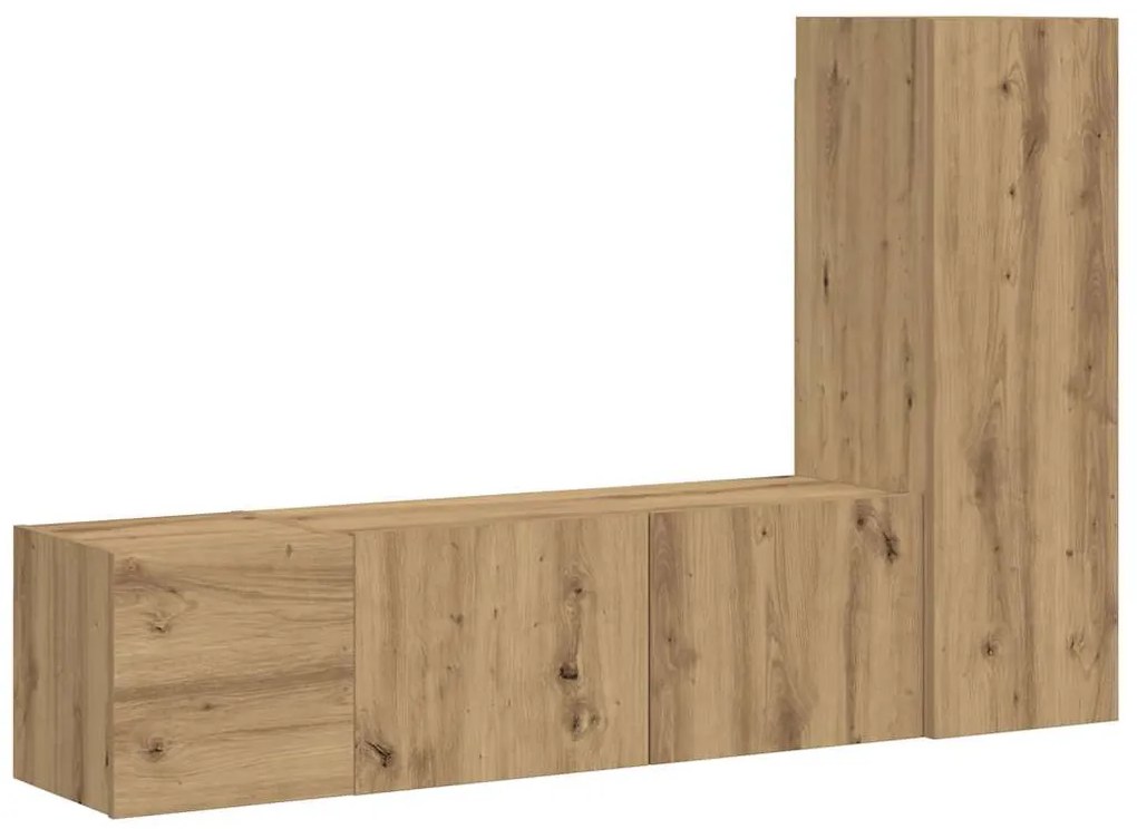 Nástěnné TV skříňky 3 ks dub artisan kompozitní 3328958
