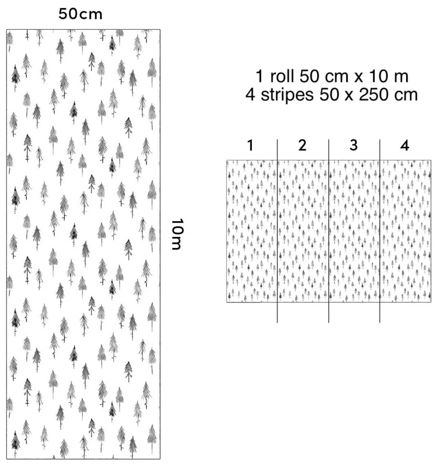Dětská tapeta 10 m x 50 cm Pine Woods – Lilipinso
