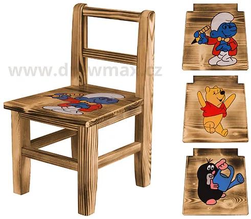 Drewmax AD230 - Dětská židlička s obrázkem borovice v.24cm