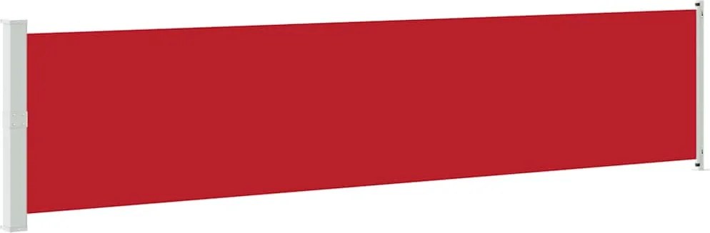 Zatahovací boční markýza 140 x 600 cm červená 313372