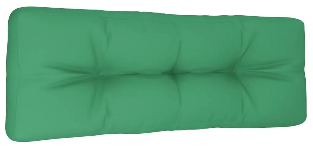 vidaXL Poduška na palety zelená 120 x 40 x 12 cm textil