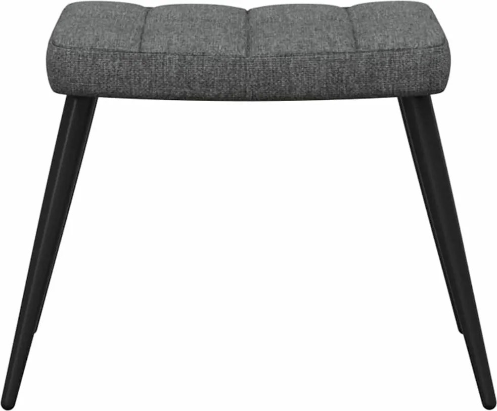 Relaxační židle se stoličkou tmavě šedá textil 327953