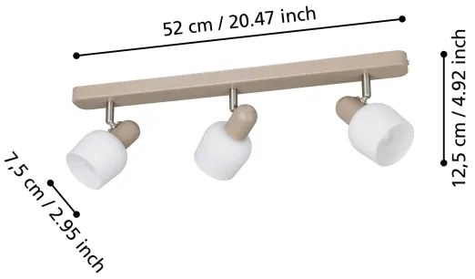 Eglo 900716 - Bodové svítidlo CORATO 3xE14/18W/230V