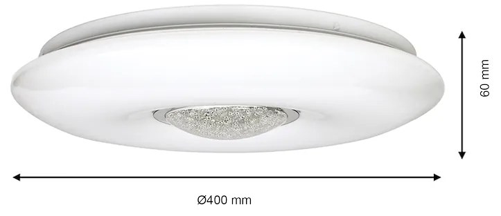 Stropní LED svítidlo Vela, 1x LED 24w, 3000-6000k, w, s ovladačem