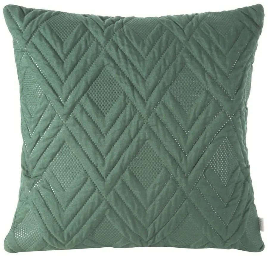 Design 91 Dekorační povlak na polštář 40x40 Alara 1 zelený tmavý geometrický vzor Eurofirany