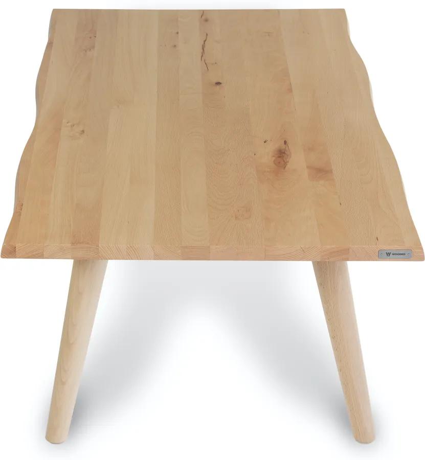 Wooded Konferenční stolek Toronto z masivu BUK Hrana stolu: Přírodní (zaoblená)