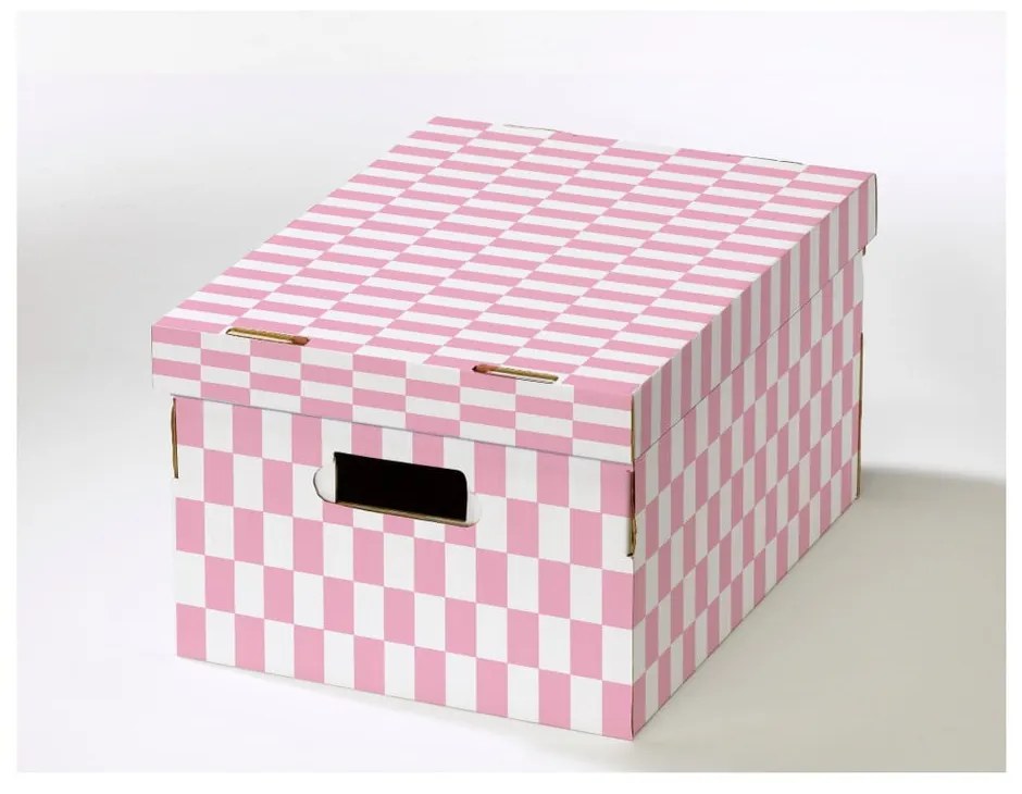 Sada 2 krabic s víkem z vlnité lepenky Compactor Teddy, 40 x 31 x 21 cm