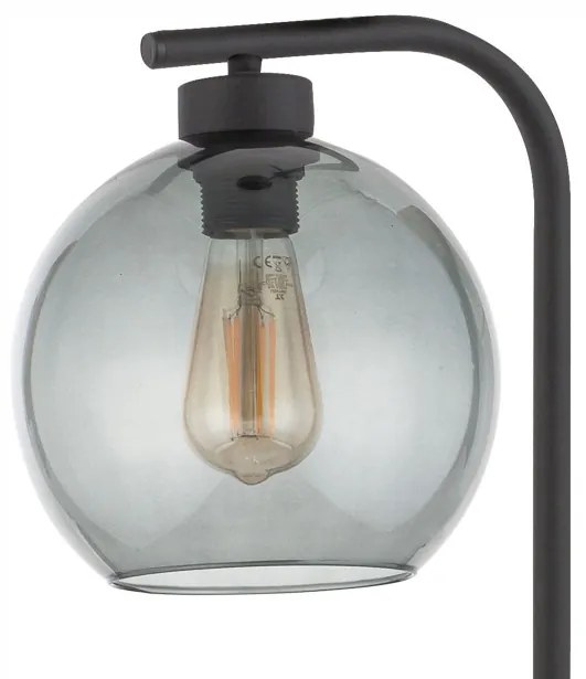 TK LIGHTING Stolní lampa - CUBUS 5102, 230V/15W/1xE27, grafit/černá