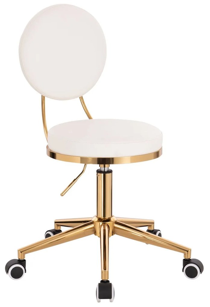 LuxuryForm DESIGN Taburet PORTO - bílo-zlatý