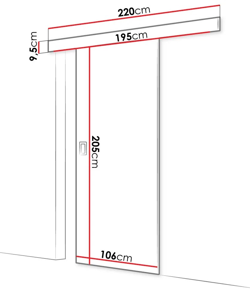 Posuvné interiérové dveře SANITA 1 - 100 cm, bílé
