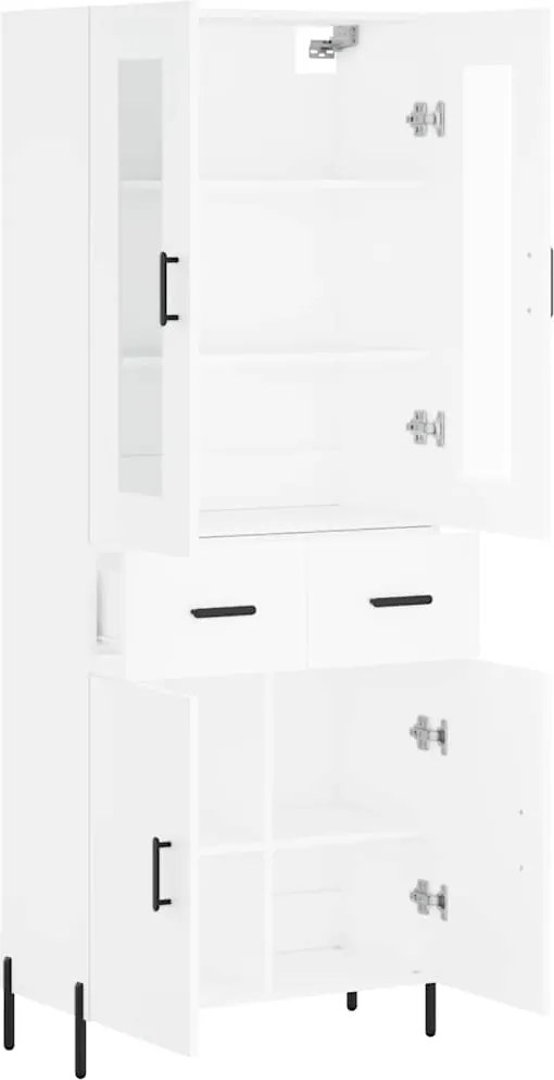 Skříň highboard bílá 69,5 x 34 x 180 cm kompozitní dřevo 3198537
