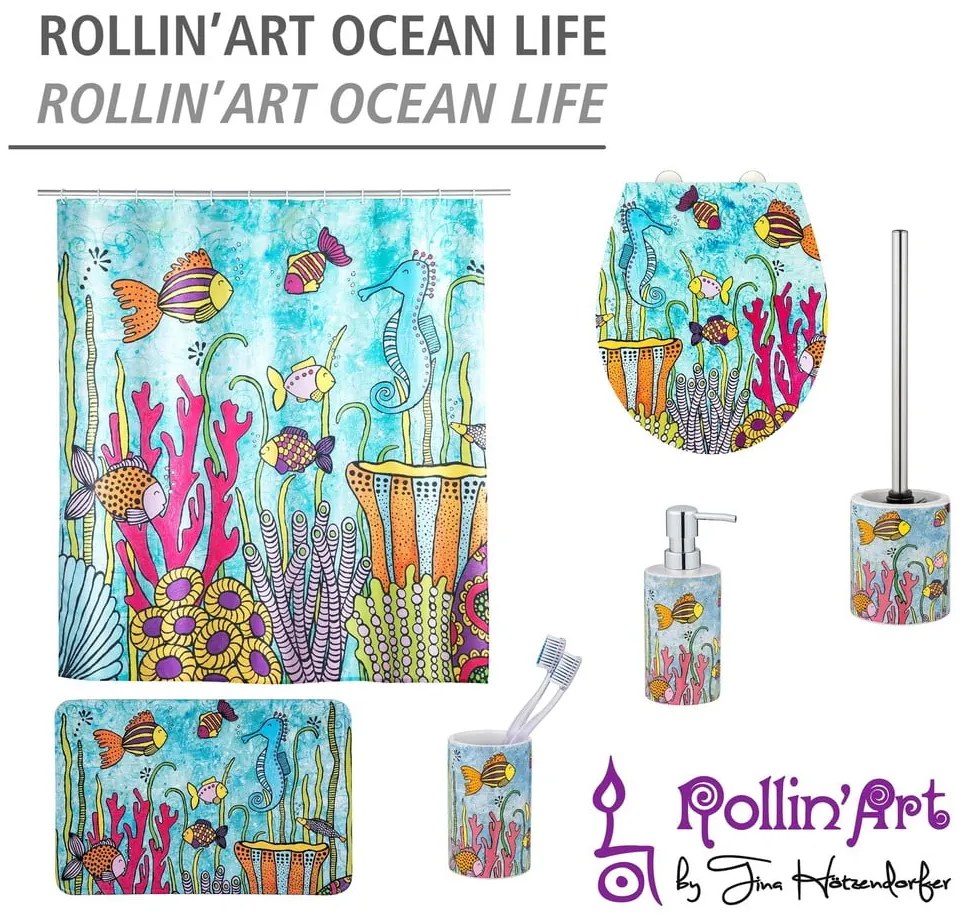 Keramický kelímek na zubní kartáčky Rollin'Art Ocean Life – Wenko