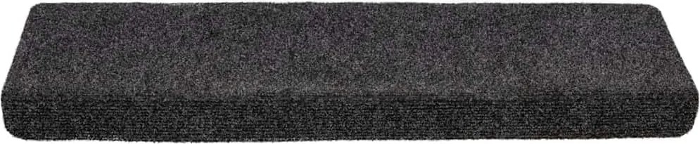 Schodové rohože samolepicí 20 ks 65 x 21 x 4 cm tmavě šedé s obdélníkovým okrajem 3365716