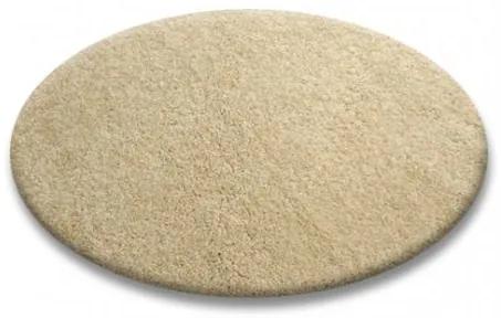Kulatý koberec SHAGGY 5cm garlic béžový Rozměr: průměr 100 cm