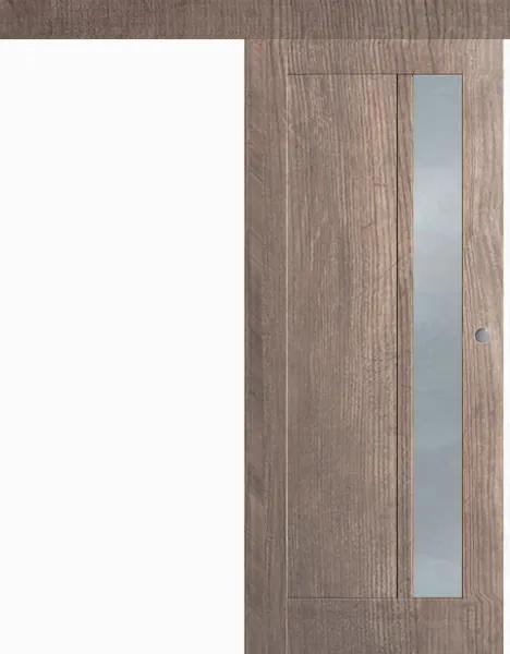 posuvné interiérové dveře na stěnu vasco doors FARO model 2 Průchozí rozměr: 70 x 197 cm, Orientace dveří: Levé dveře, Dekor: Dub kartáčovaný