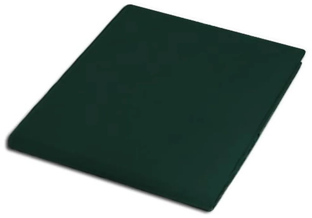SATÉNOVÉ PROSTĚRADLO 036 160X220 CM TMAVĚZELENÁ