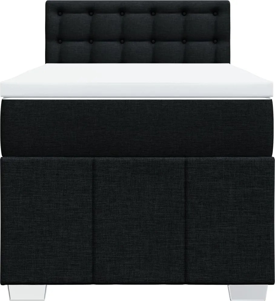 Box spring postel s matrací černá 80 x 200 cm textil 3289211