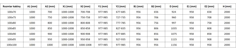 Mexen Lunar-B Duo výklopný sprchový kout 100 x 85 cm, čiré sklo, černá matná, 832-100L-085P-70-00