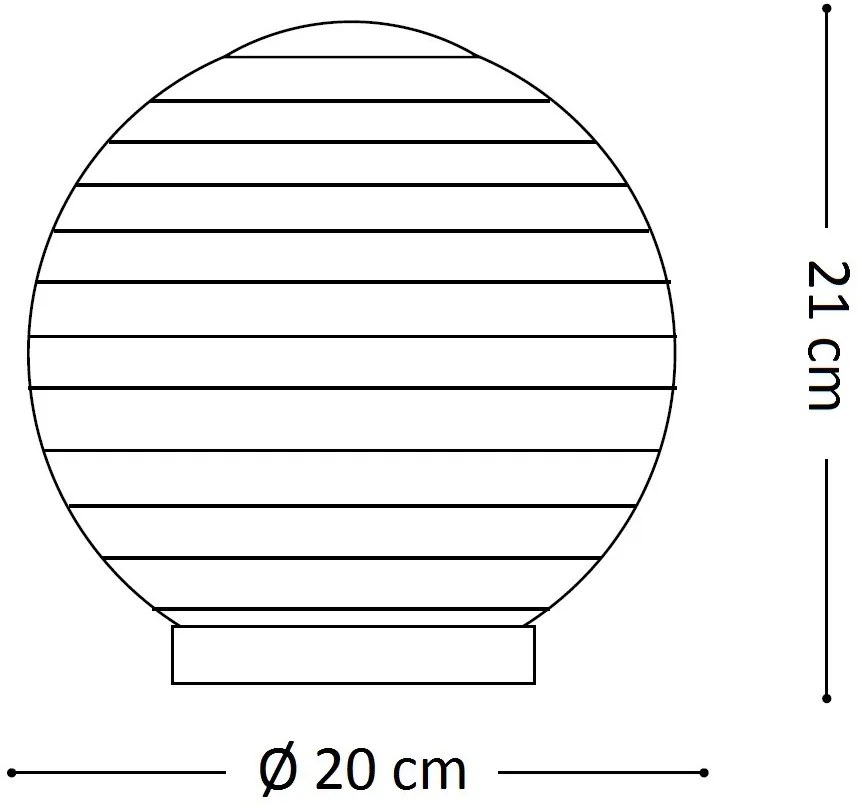 Stolní svítidlo Ideal Lux Mapa Riga TL1 D20 161433 bílé, 20cm