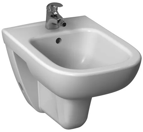 Deep bidet závěsný 51 cm s otvorem pro baterii, bez postranních otvorů, bílý, JIKA