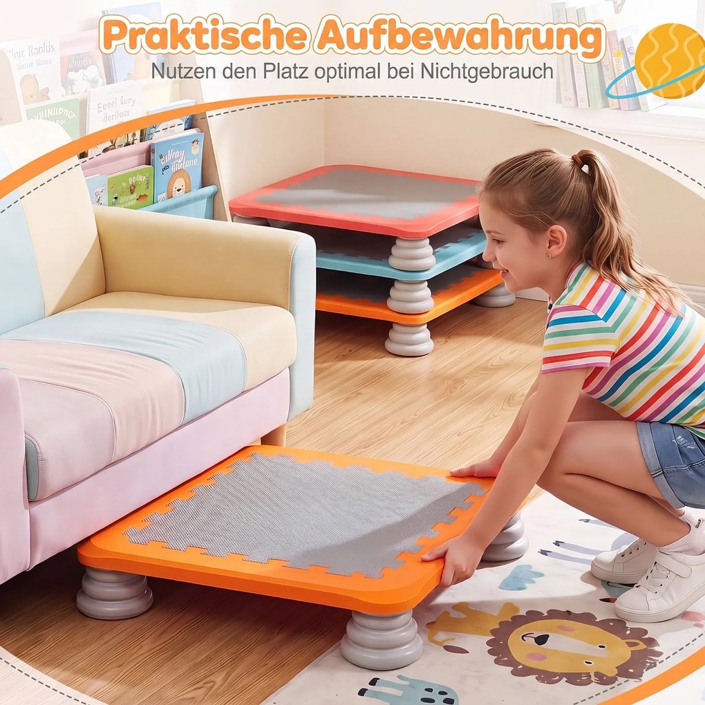 Costway Mini trampolína pro děti 65 cm velký trampolína odrazový – pomerančový