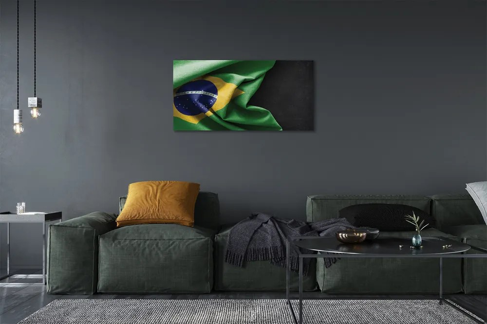 Obrazy na plátně brazilská vlajka 125x50 cm