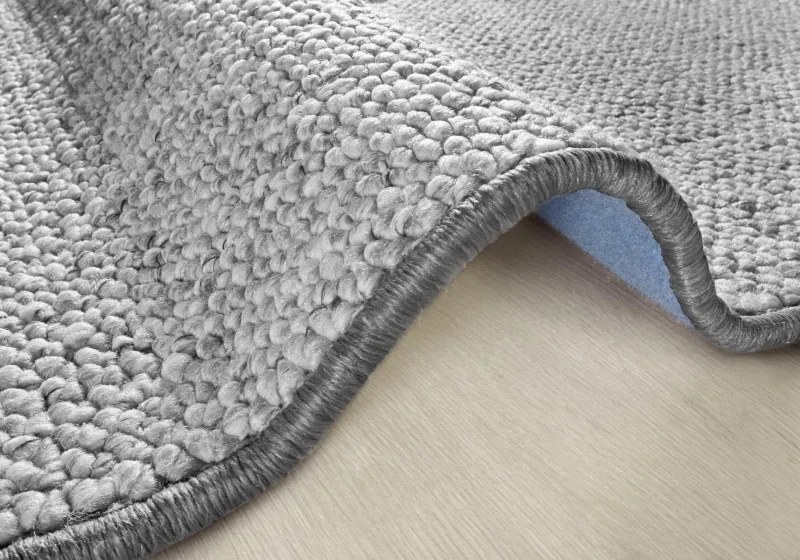 BT Carpet, Koberec běhoun Wolly 102840, 80x200, šedá, ložnice