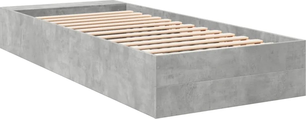 Rám postele betonově šedý 90 x 190 cm kompozitní dřevo 3280618