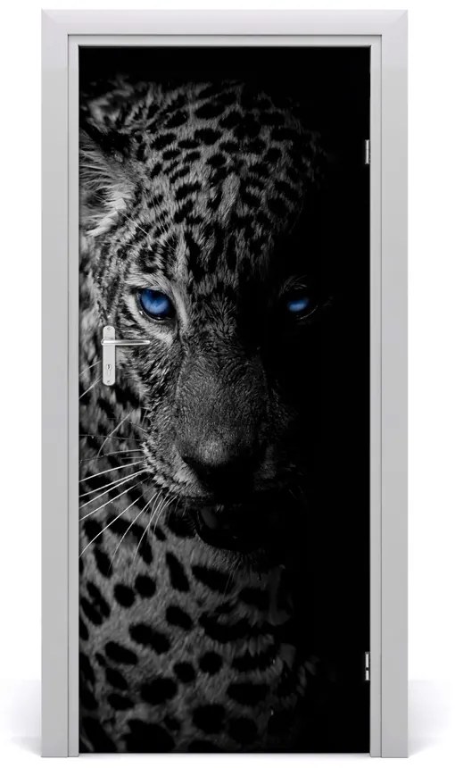 Samolepící fototapeta na dveře Leopard 75x205 cm