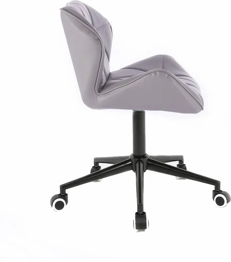 LuxuryForm DESIGN Otočná židle MILANO na černé podstavě s kolečky - šedá