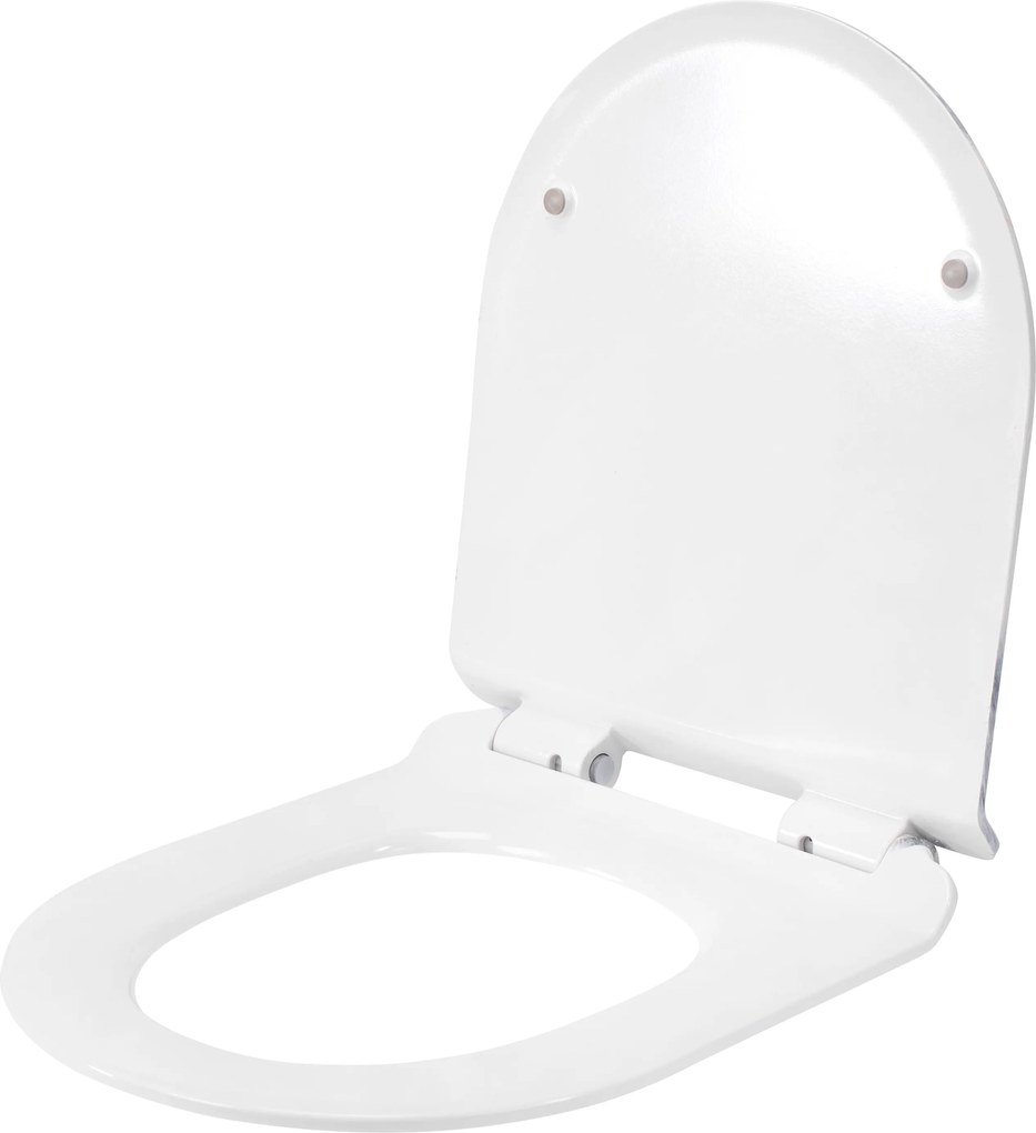 Rea Carlo Granit Shiny, SLIM toaletní WC sedátko s pomalým zavíráním 410x365 mm, duroplast, soft-close, imitace kamene, REA-C4520