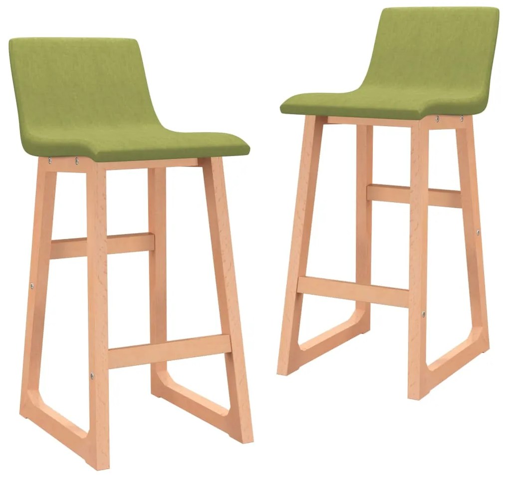 289402 vidaXL Barové židle 2 ks zelené textil