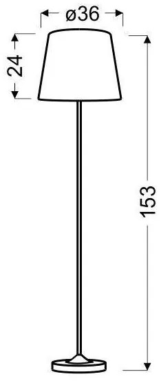Stojací lampa SEGIN 1xE27/60W/230V šedá/lesklý chrom