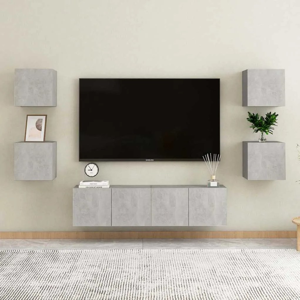 Noční stolky 2 ks betonově šedé 30,5x30x30 cm kompozitní dřevo 3079719