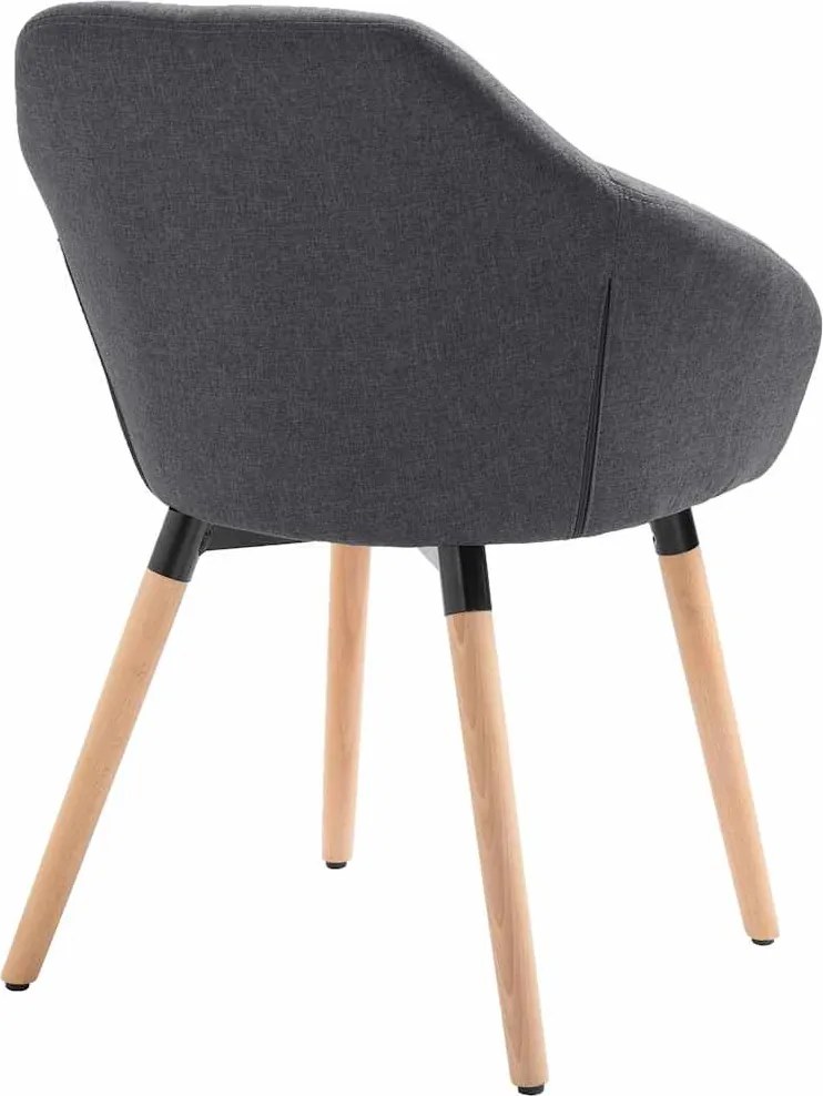Jídelní židle 4 ks tmavě šedé textil 278408