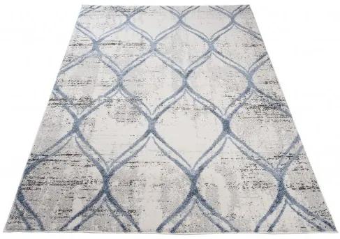 Moderní kusový koberec TROYA V457B Krémový modrý Rozměr: 160x220 cm