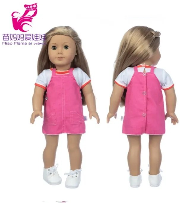 Svatební oblek a jiné oblečení pro panenku AMERICAN GIRL A BABY BORN 43-45 CM Varianta: růžové šaty s kapsami