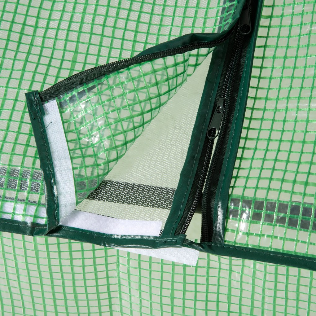 Outsunny polytunelový skleník s oknem Skleník na rajčata Studený rám 180 x 90 x 70 cm Zelený