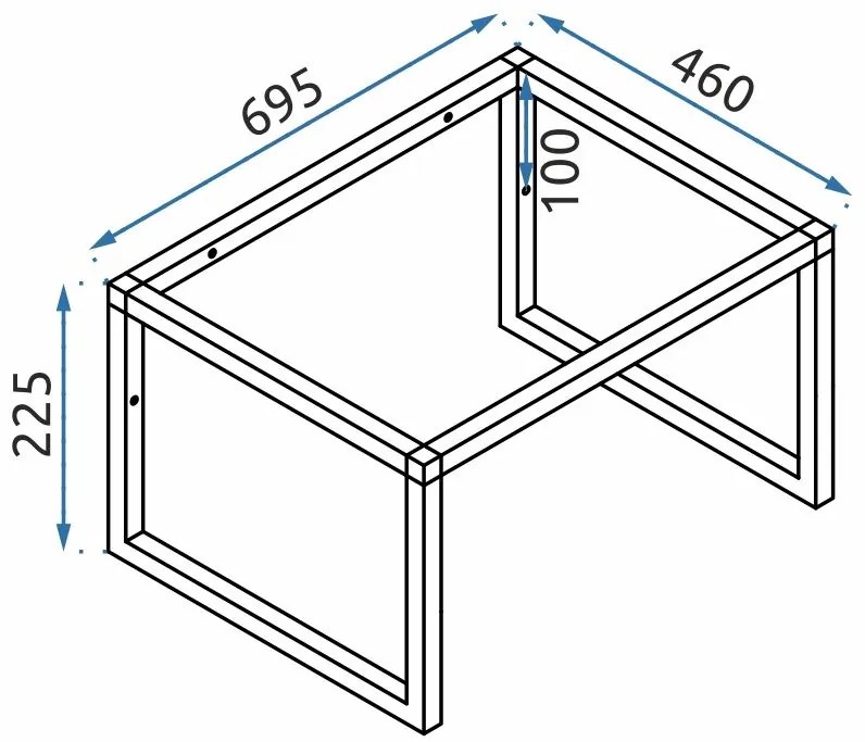 Konglomerátové umyvadlo REA GOYA 70x46 cm bílé + konzole