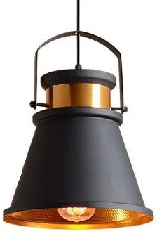 Toolight - Stropní svítidlo ASTI C 1xE27, černá-zlatá, OSW-00180