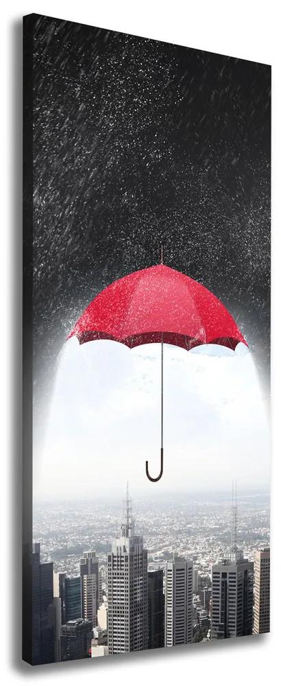 Wallmuralia Foto obraz na plátně Deštník nad městem 50x125 cm