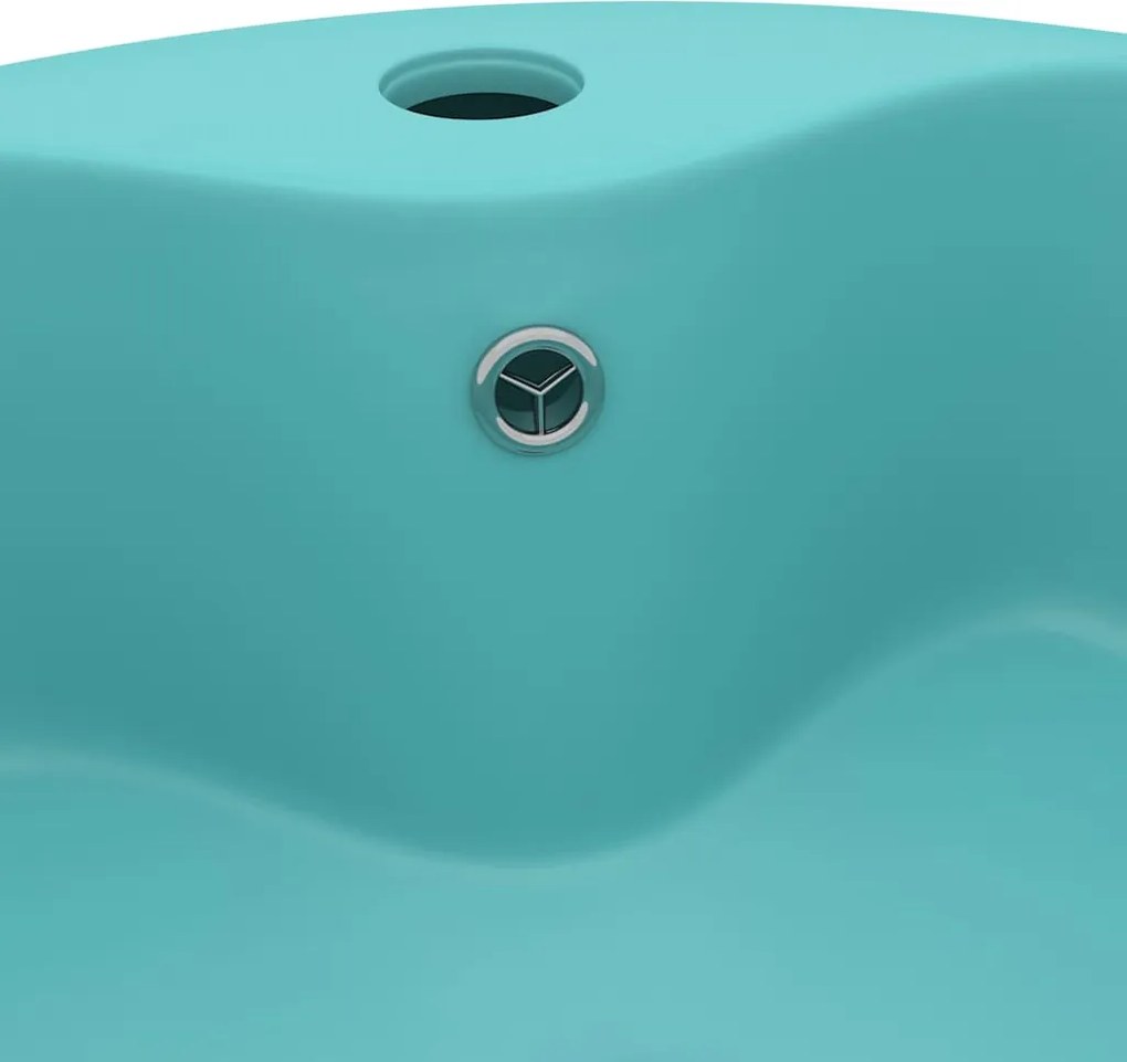 Luxusní umyvadlo přepad matné světle zelené 36x13 cm keramické 147035