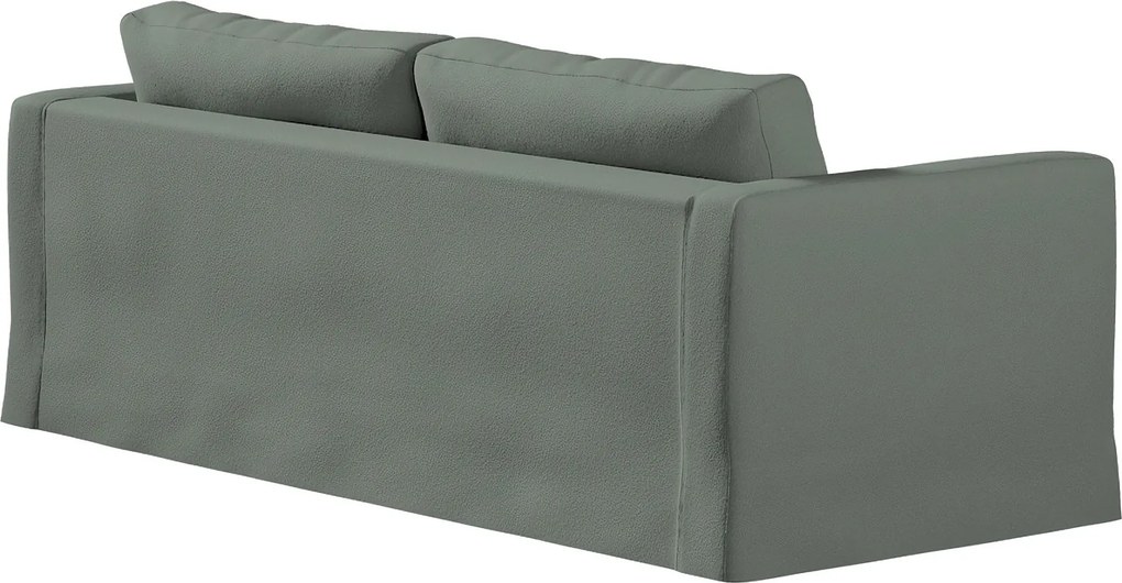 Potah na pohovku IKEA Karlstad 3-místná, nerozkládací, dlouhý barva zelená látka pletený vzor