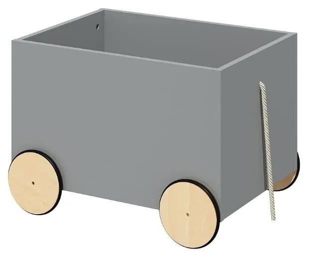 Šedý pojízdný box na hračky BELLAMY Lotta