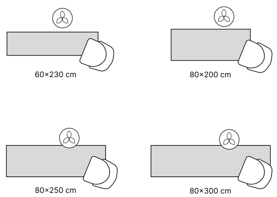 Tmavě šedý/slonovinový běhoun 80x300 cm Soft Viskan – FD