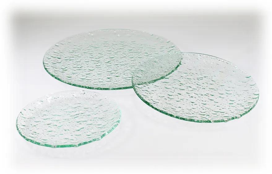 BDK-GLASS Kulaté skleněné talíře NATURE MOON Průměr: 35cm